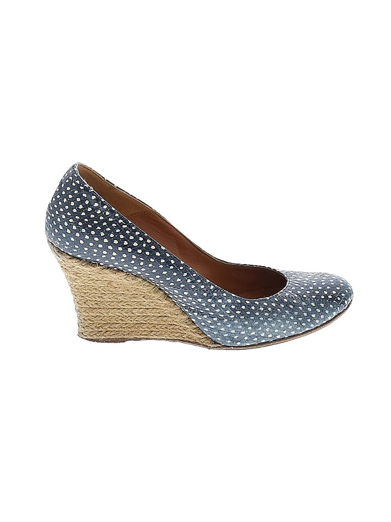 Lanvin Polka Dots Blue Wedges Size 36 (EU) - 95% off | ThredUp