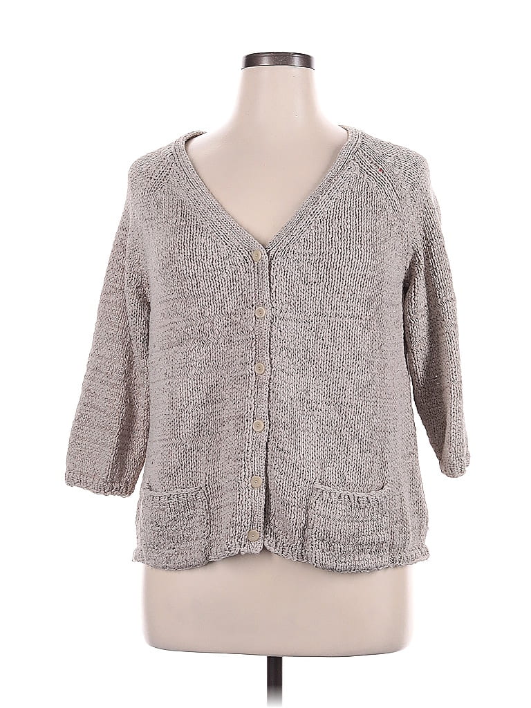 Kate Hill Gray Cardigan Size 1X (Plus) - 54% off | ThredUp