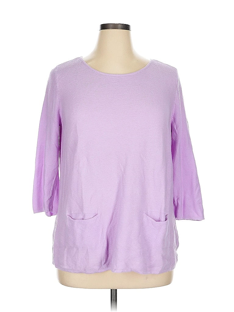 Sigrid Olsen Purple Pullover Sweater Size XL - 75% off | ThredUp
