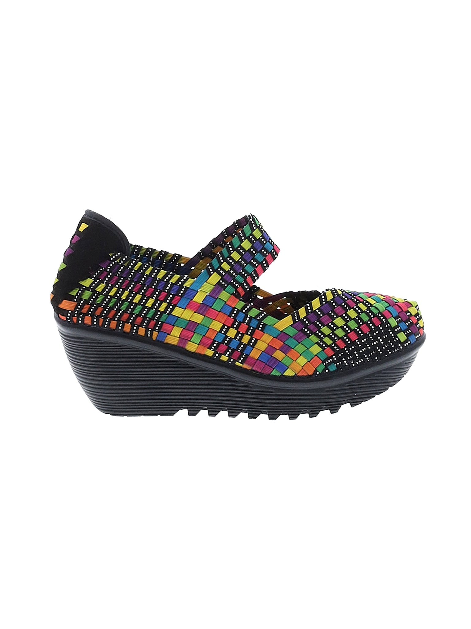 Bernie Mev Plaid Black Wedges Size 38 (EU) - 61% off | ThredUp