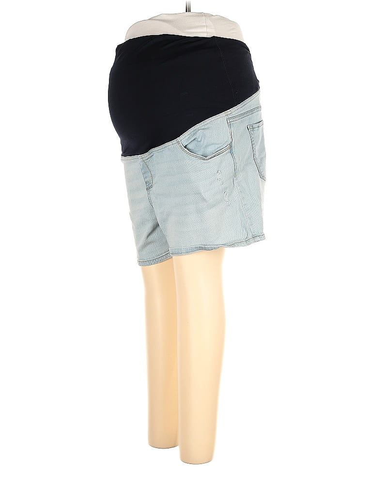 Isabel Maternity Blue Denim Shorts Size 14 (Maternity) - 45% off | ThredUp