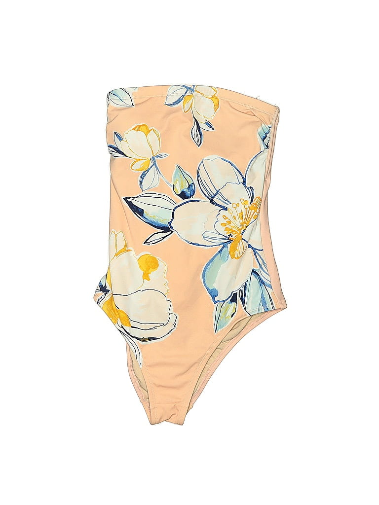 Kona Sol Floral Tan One Piece Swimsuit Size S - 34% off | ThredUp