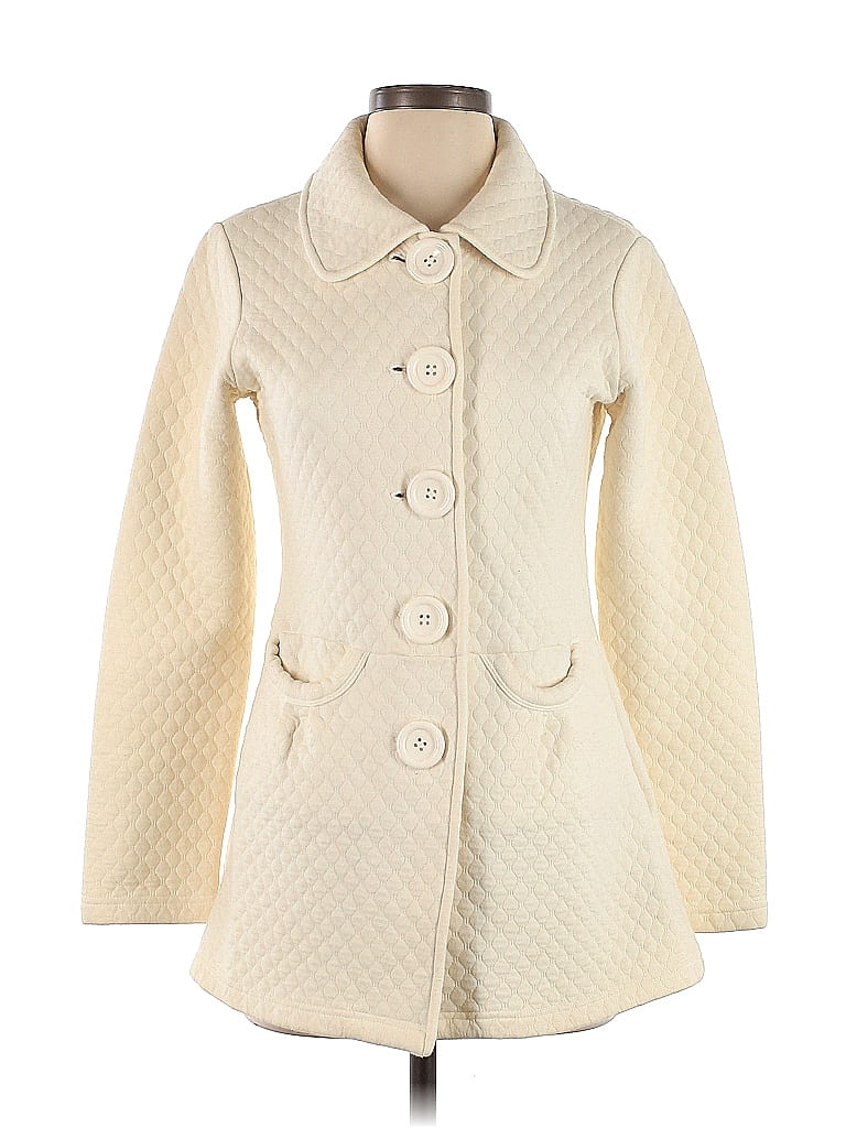 Runway 100% Cotton Ivory Coat Size S - 61% off | ThredUp