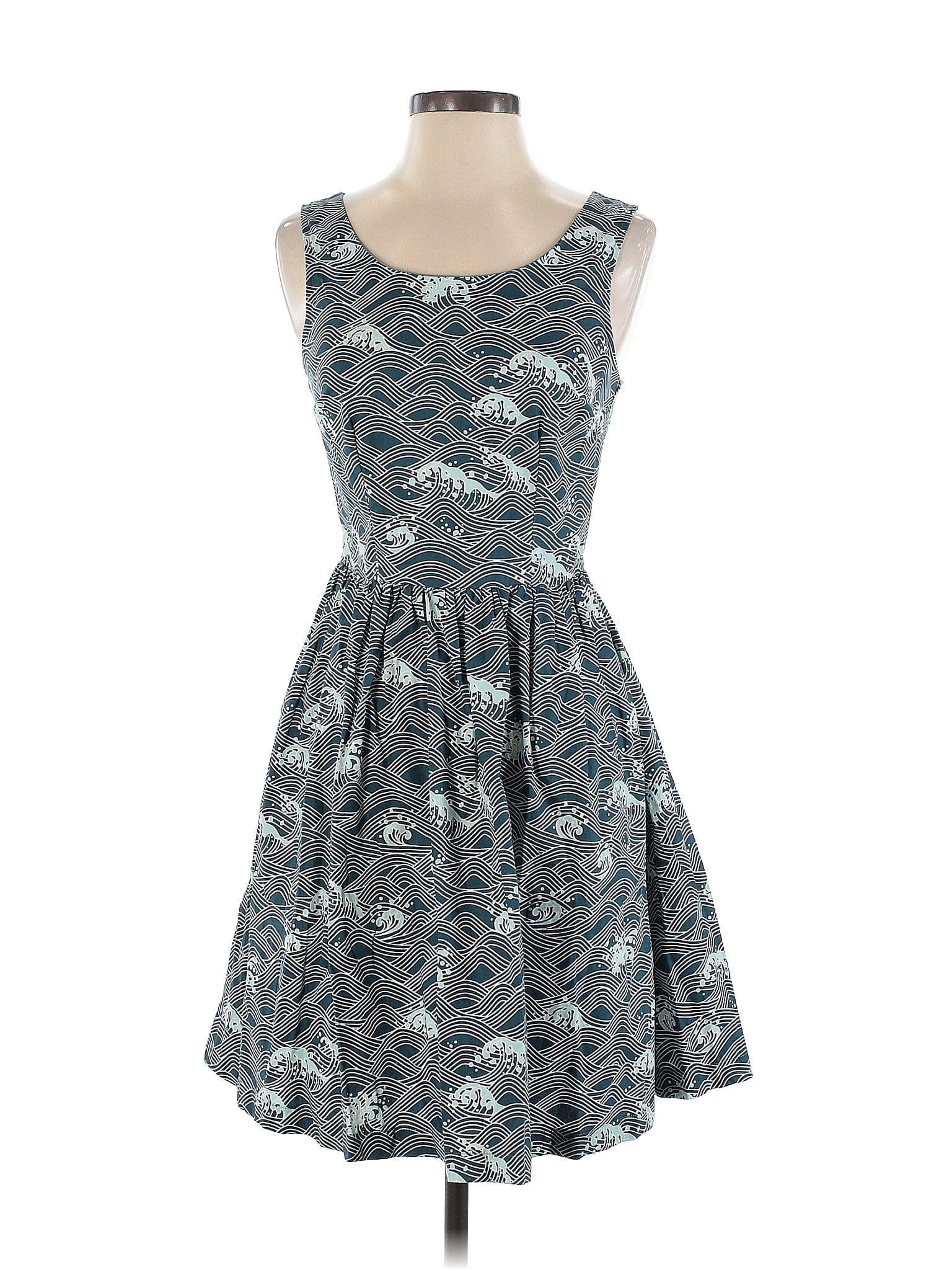 ModCloth 100% Cotton Camo Gray Casual Dress Size XS - 64% off | ThredUp