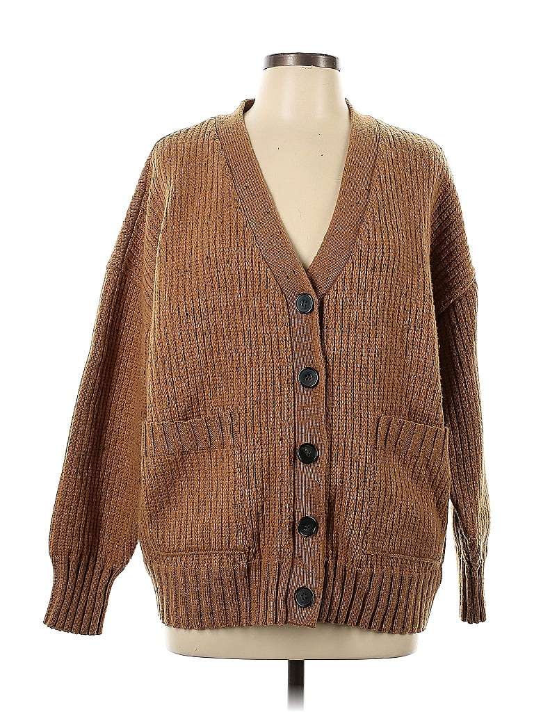 Free Assembly Brown Cardigan Size L - 50% off | ThredUp