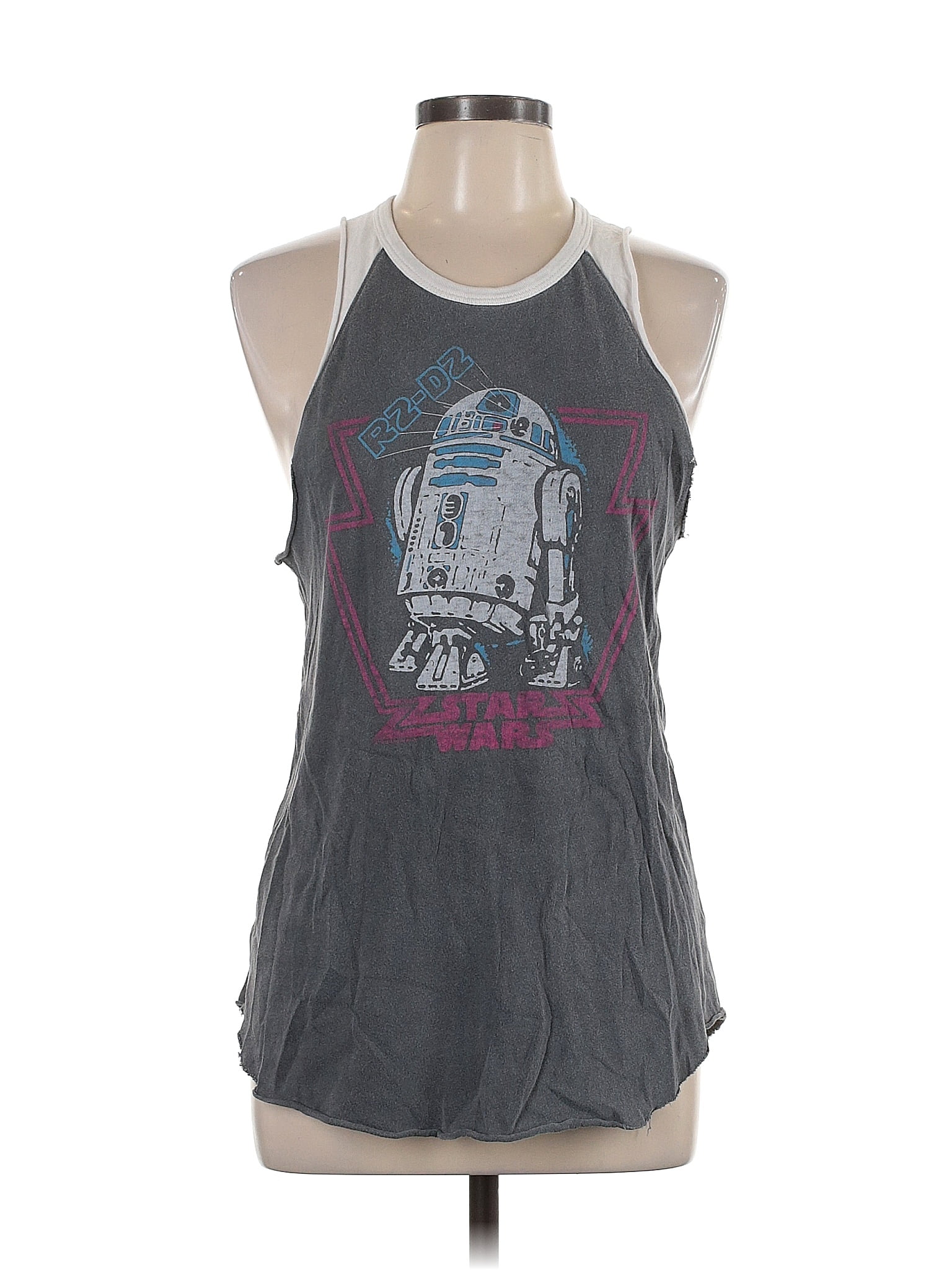 Junk Food 100% Cotton Gray Tank Top Size L - 36% off | ThredUp