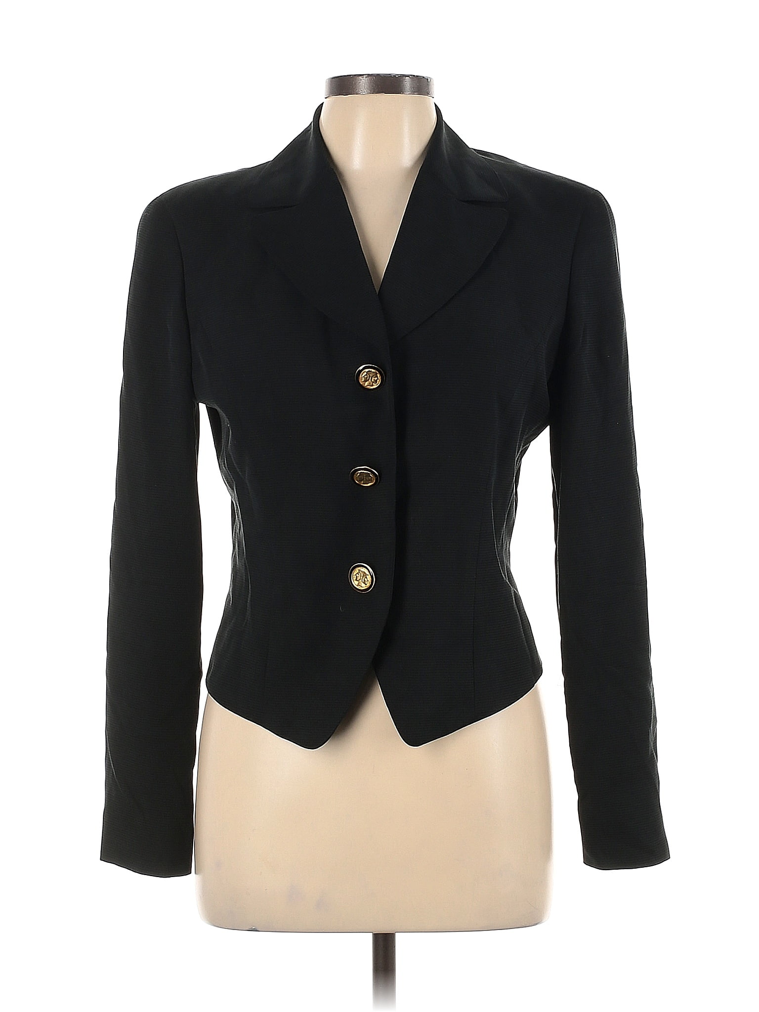 Assorted Brands 100% Silk Black Silk Blazer Size 10 - 58% off | ThredUp