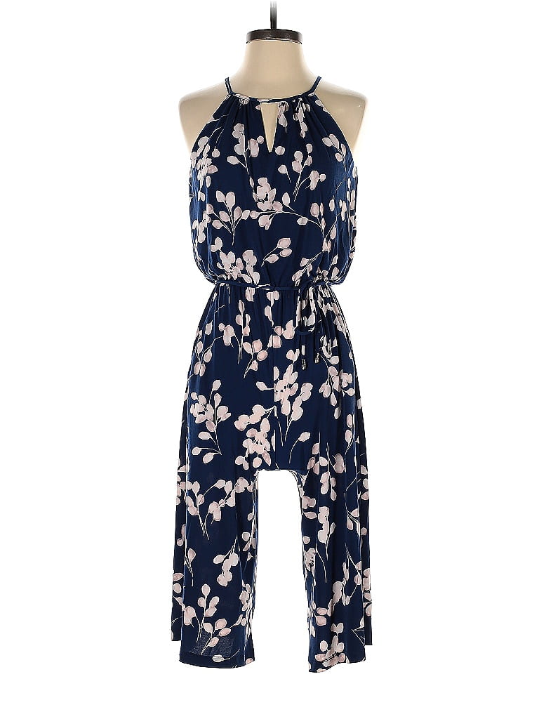 Wisp Floral Blue Jumpsuit Size 2 (Petite) - 69% off | ThredUp