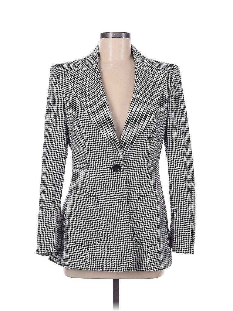 Escada Houndstooth Gray Wool Blazer Size 36 waist - 93% off | ThredUp