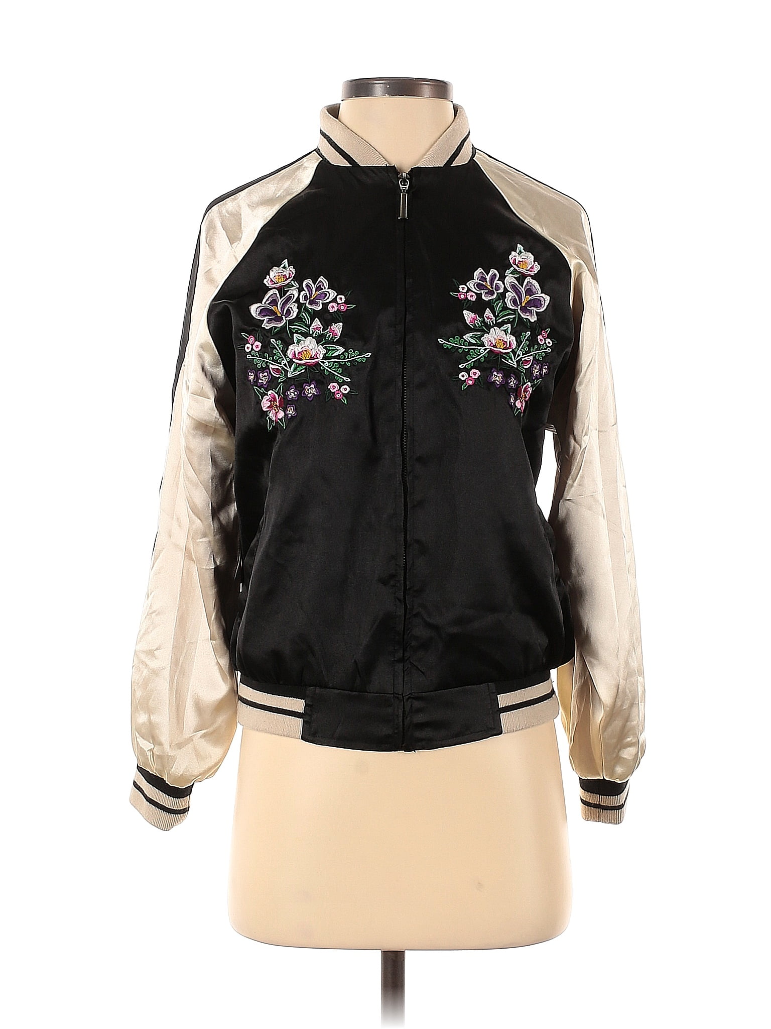 Saks Fifth Avenue 100% Polyester Floral Gold Jacket Size XS - 78% off ...