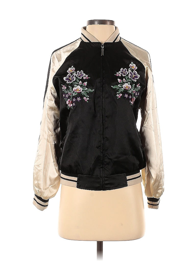 Saks Fifth Avenue 100% Polyester Floral Gold Jacket Size XS - 78% off ...