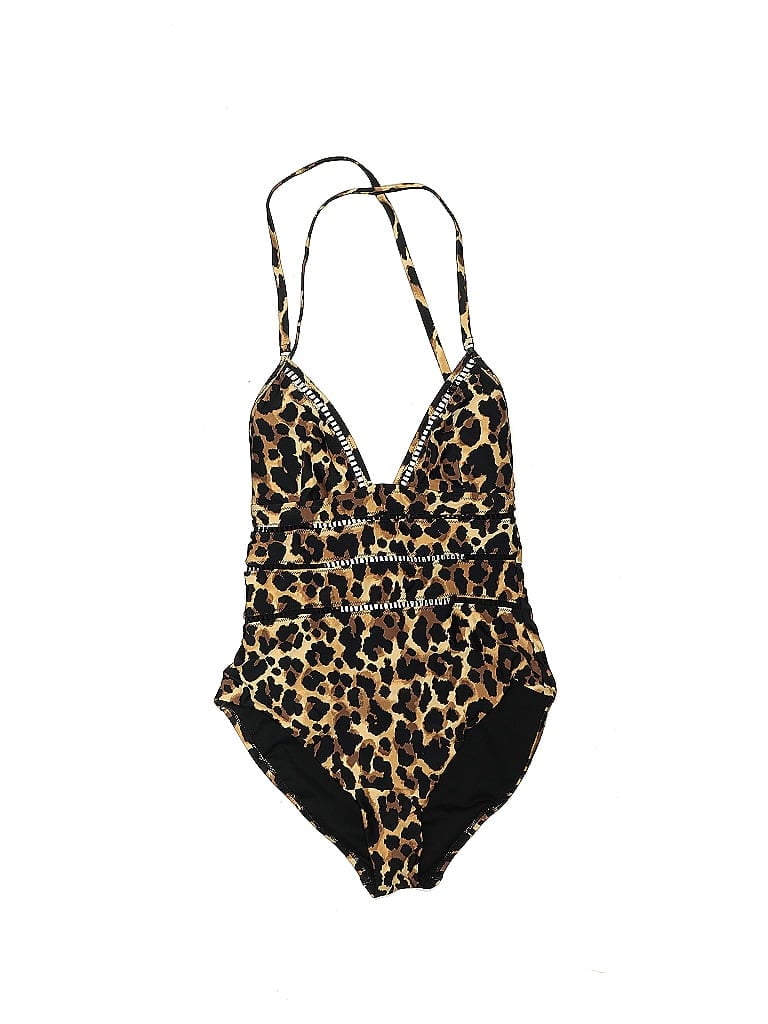 Bar III Animal Print Black One Piece Swimsuit Size S - 37% off | ThredUp