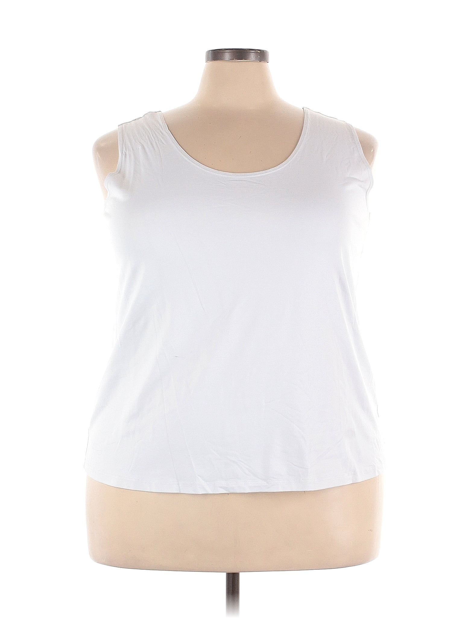 Karen Kane White Sleeveless T-Shirt Size 3X (Plus) - 68% off | ThredUp