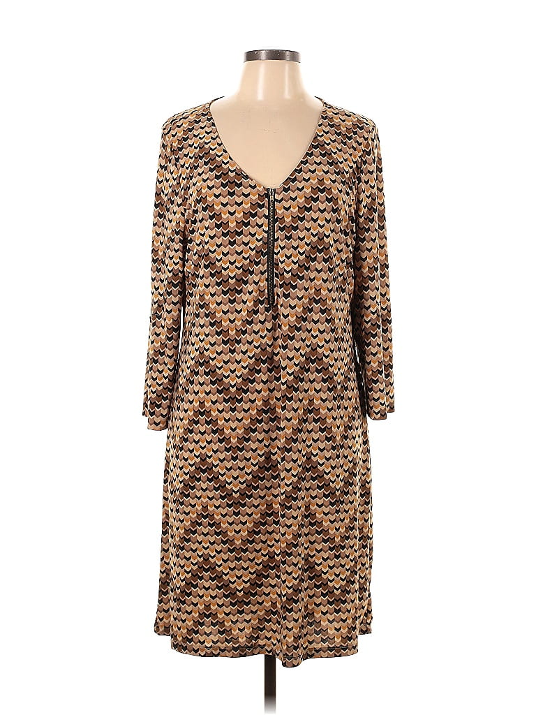 Tacera Animal Print Brown Casual Dress Size L - 52% off | ThredUp