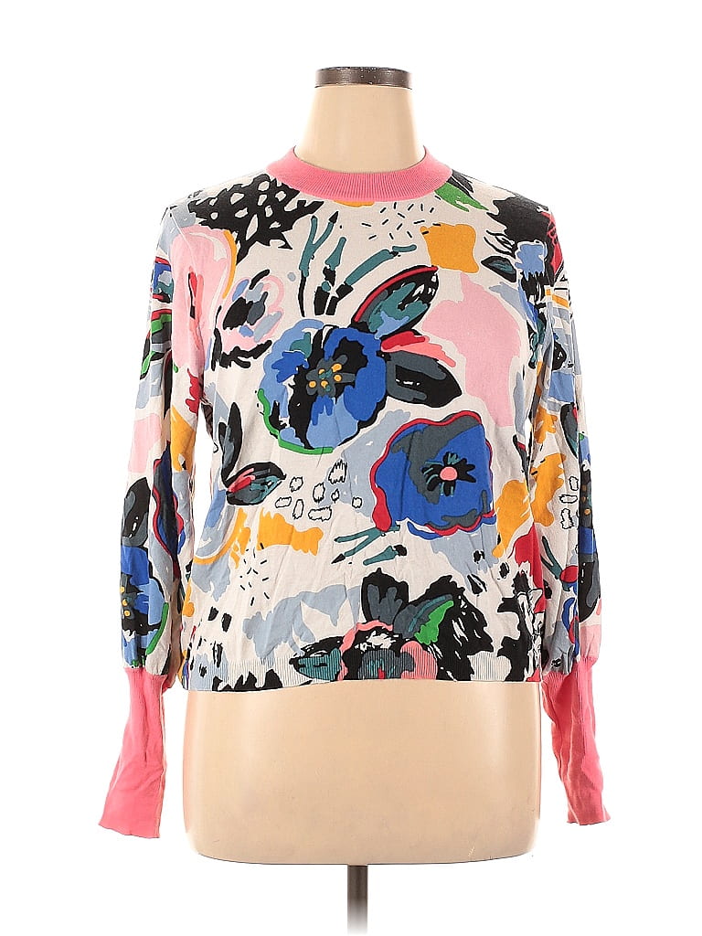 WISPR Floral Pink Pullover Sweater Size XL - 64% off | ThredUp