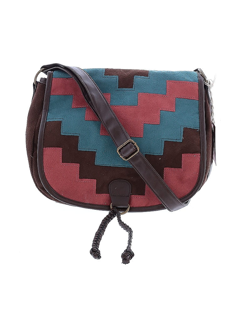 Mossimo Supply Co. Chevron-herringbone Burgundy Brown Crossbody Bag One ...