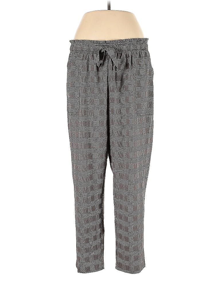 SOHO Apparel Ltd Houndstooth Gray Casual Pants Size L - 55% off | ThredUp