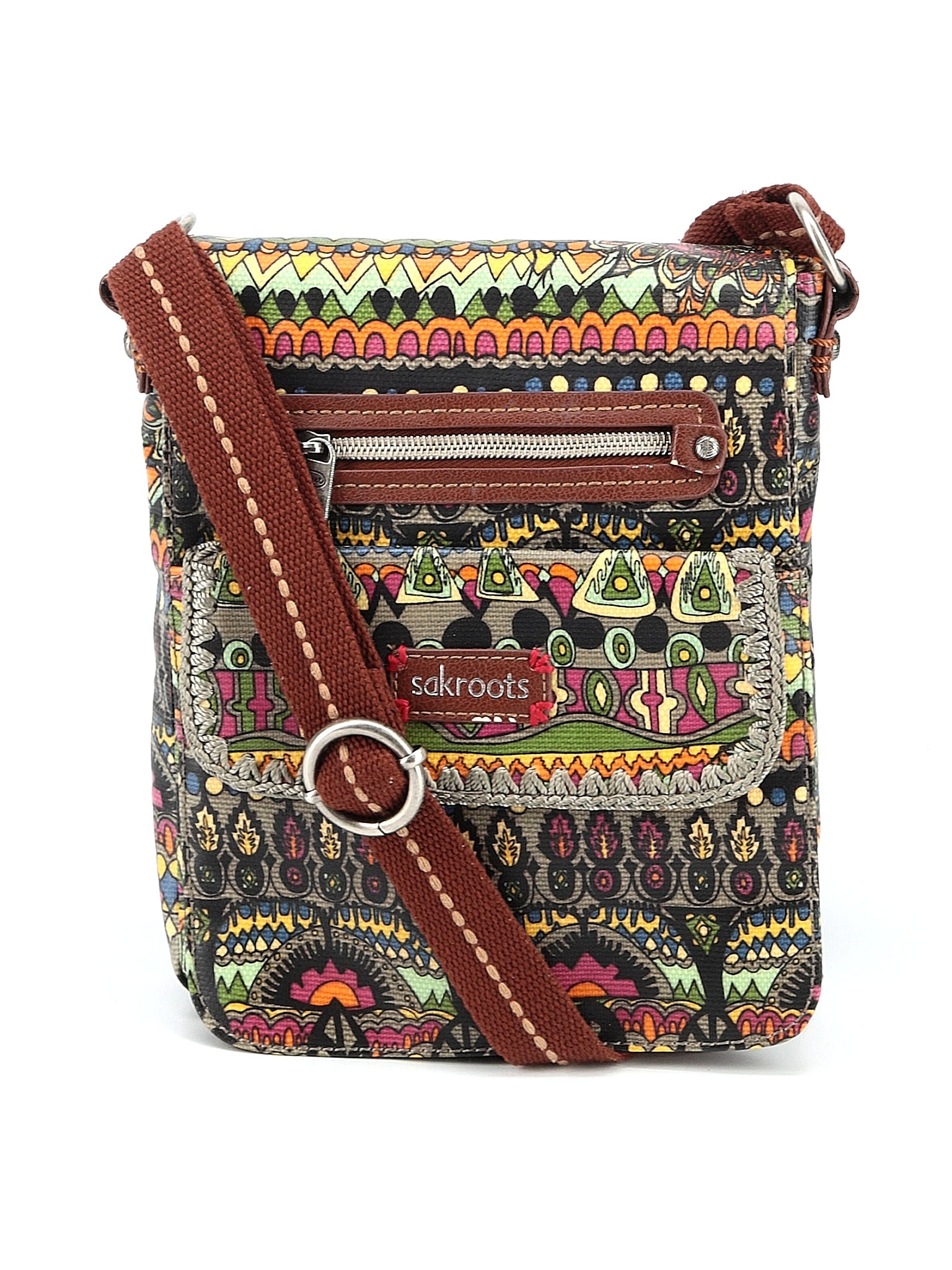 Sakroots 100% Polyvinyl Chloride Gray Brown Crossbody Bag One Size - 51 ...