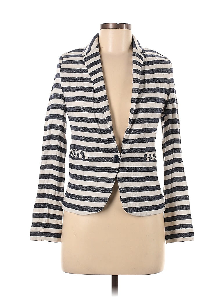 Springfield Stripes Ivory Blazer Size M - 77% off | ThredUp