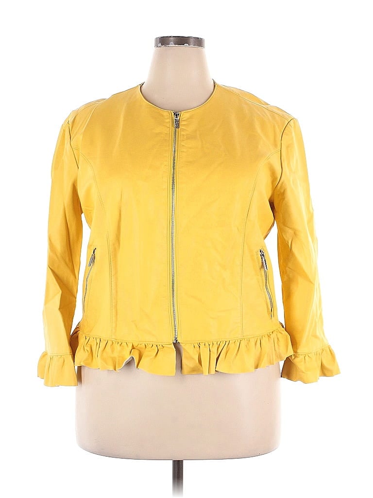 New York & Company 100% Polyester Yellow Jacket Size XXL - 70% off ...