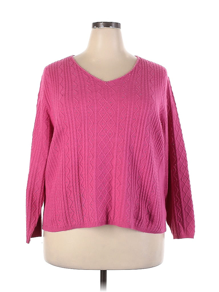 Sigrid Olsen Pink Silk Pullover Sweater Size 2X (Plus) - 77% off | ThredUp