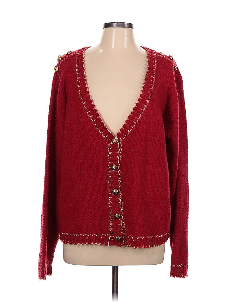 Pol Red Cardigan Size L - 68% off | ThredUp