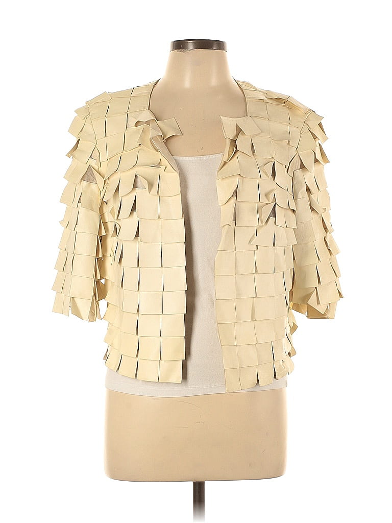 AKRIS 100% Leather Gold Jacket Size 12 - 91% off | ThredUp