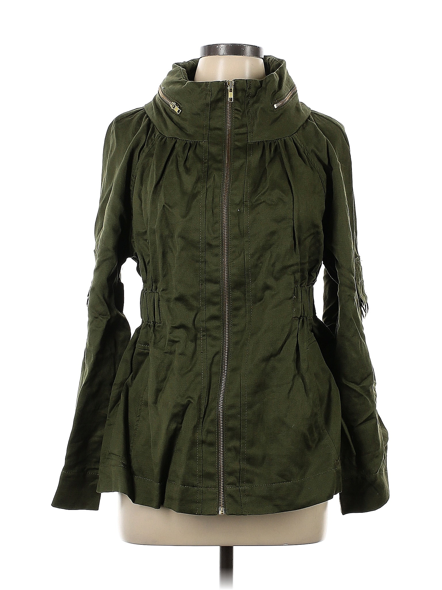 French Connection Green Raincoat Size 10 - 71% off | ThredUp