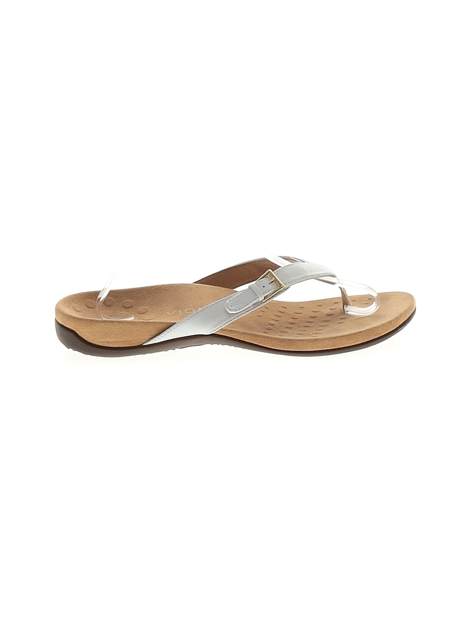 Vionic Silver White Sandals Size 10 - 72% off | ThredUp