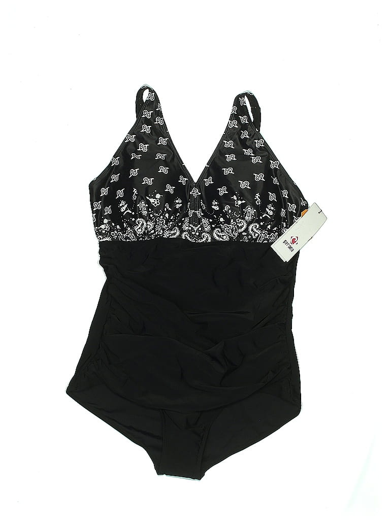 Assorted Brands Paisley Black One Piece Swimsuit Size 16 - 44% off ...