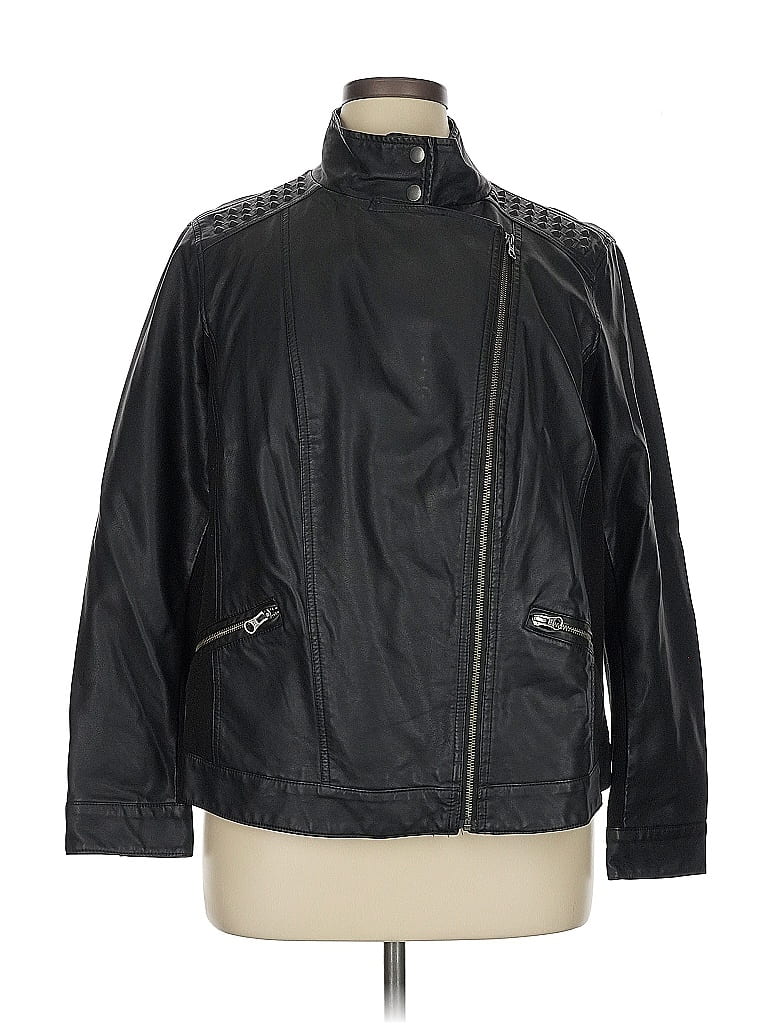 Rock & Republic 100% Rayon Black Jacket Size 1X (Plus) - 67% off | ThredUp