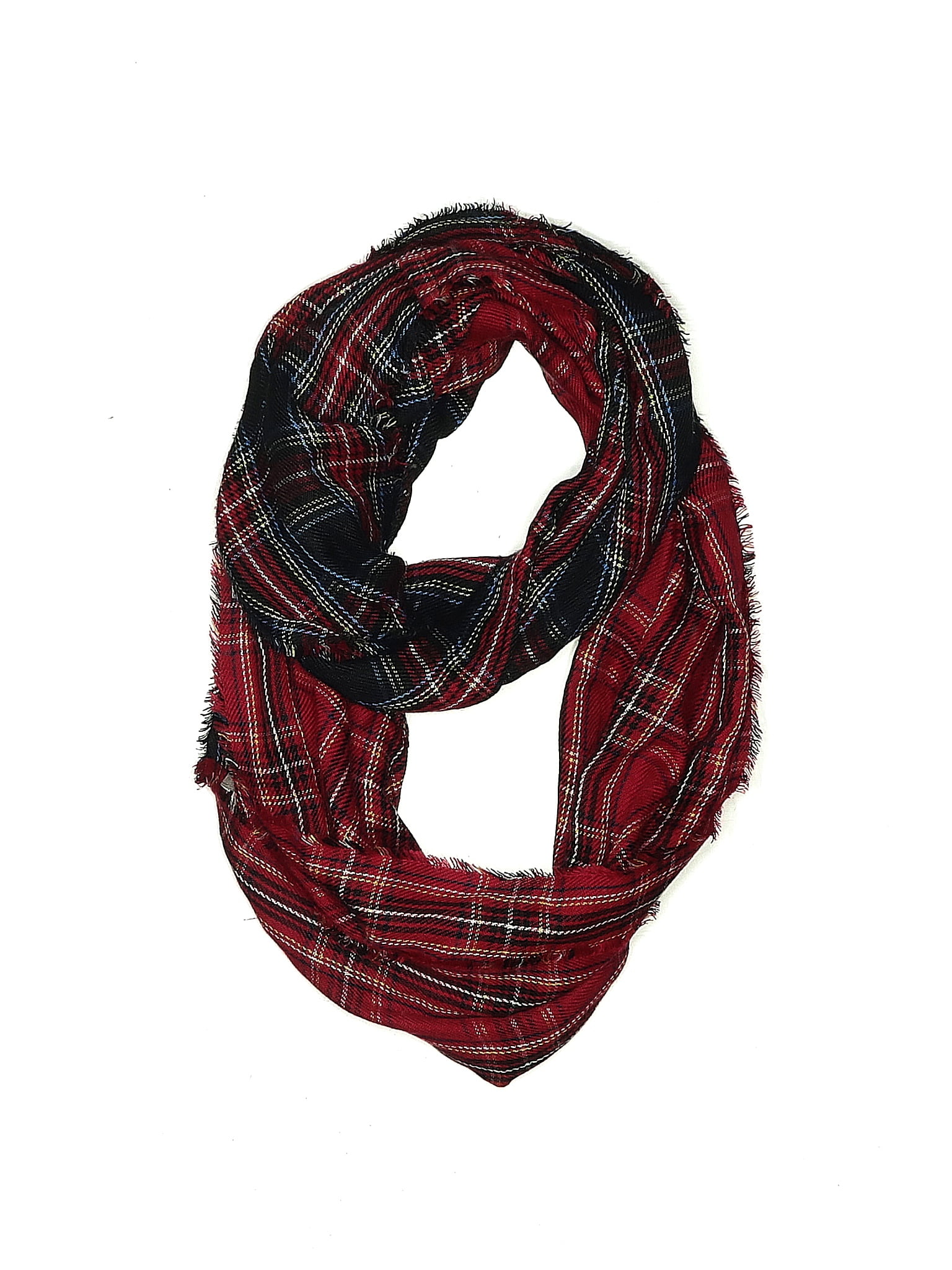 J.Jill 100% Acrylic Plaid Burgundy Red Scarf One Size - 69% off | ThredUp
