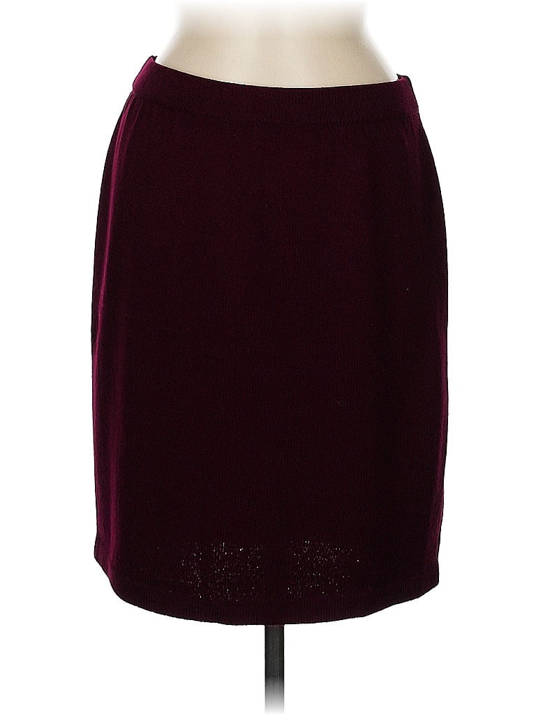 St. John Collection Solid Burgundy Formal Skirt Size 8 - 84% off | ThredUp