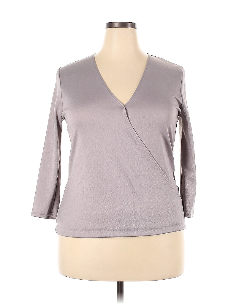 Laila Jayde Gray 3/4 Sleeve Top Size XL - 72% off | ThredUp