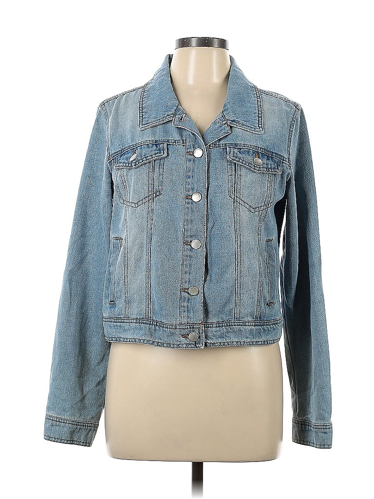 1 Sunset Lane Blue Denim Jacket Size L - 54% off | ThredUp