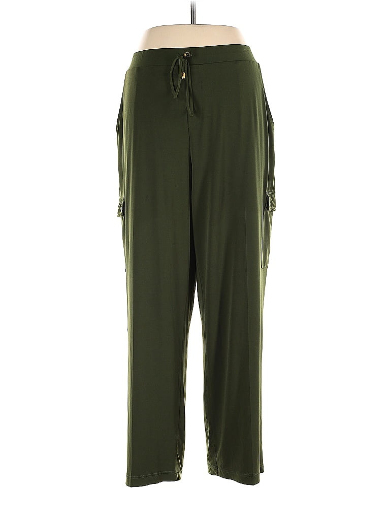 Susan Graver Green Casual Pants Size L - 70% off | ThredUp