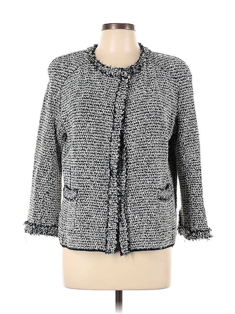 Apostrophe Tweed Gray Jacket One Size - 56% off | ThredUp
