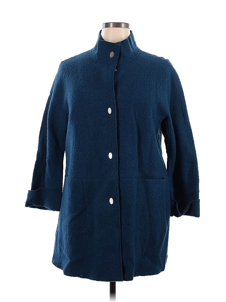 Talbots 100% Wool Blue Wool Coat Size XL - 75% off | ThredUp