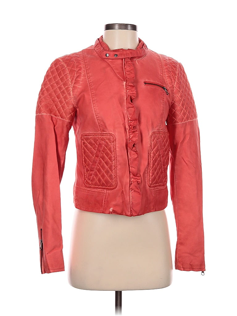 Elevenses 100% Polyurethane Red Jacket Size S - 79% off | ThredUp