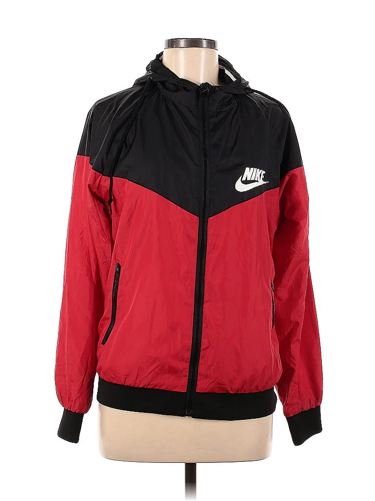 Nike 100% Cotton Red Track Jacket Size Med (Estimated) - 71% off | ThredUp