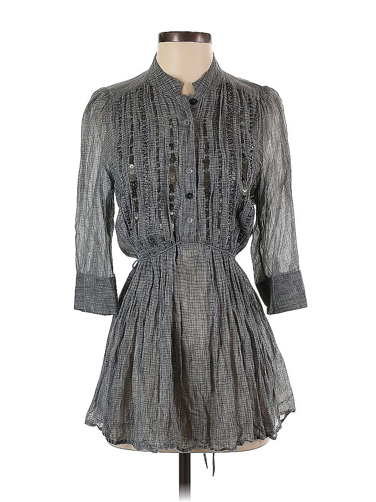 AlixK 100% Cotton Gray Casual Dress Size S - 65% off | ThredUp