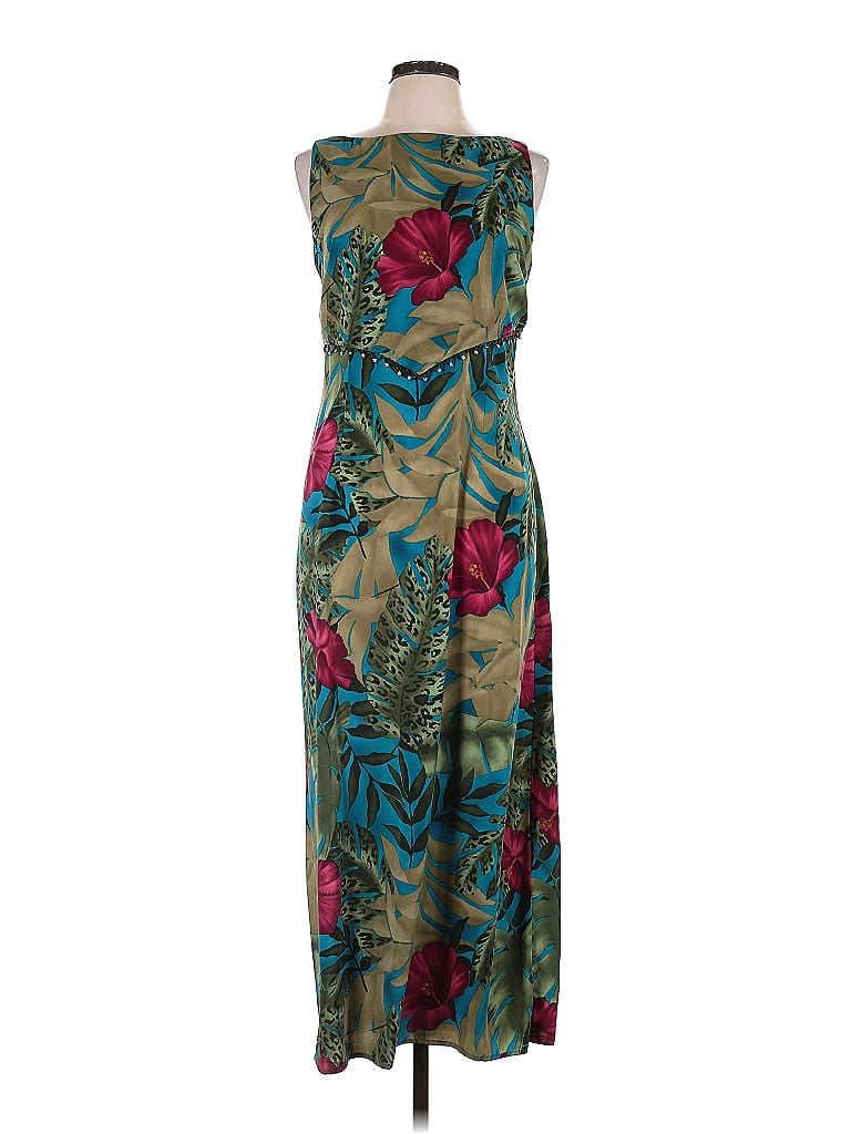 CDC Apparel 100% Polyester Tropical Teal Casual Dress Size 10 - 58% off ...