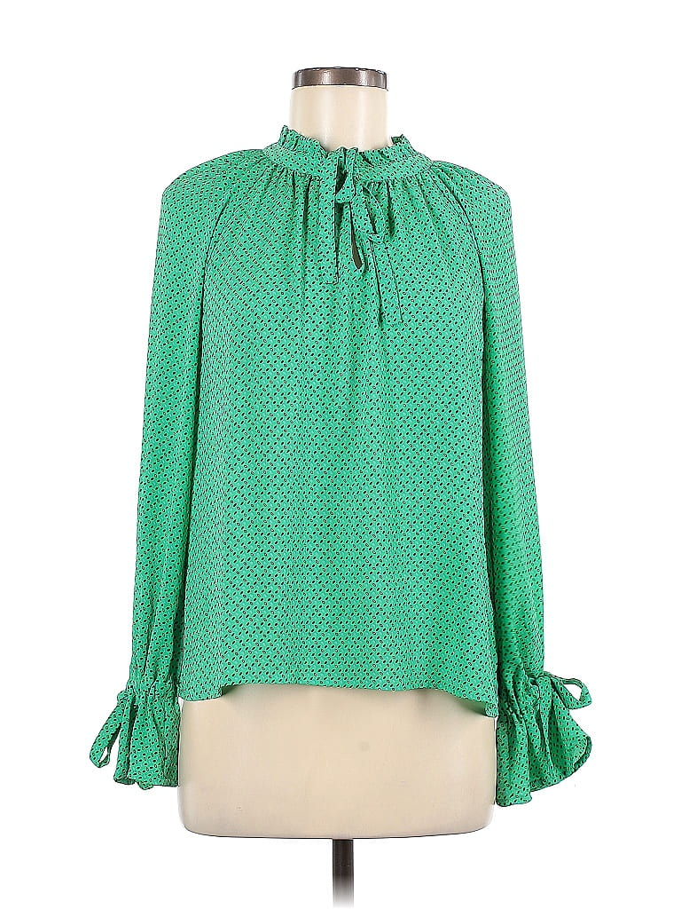 CeCe Green Long Sleeve Blouse Size M - 74% off | ThredUp