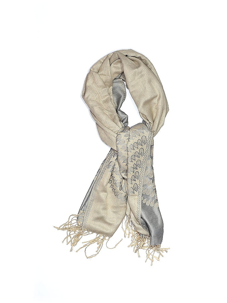 Pashmina 100% Pashmina Ivory Gray Scarf One Size - 56% off | ThredUp