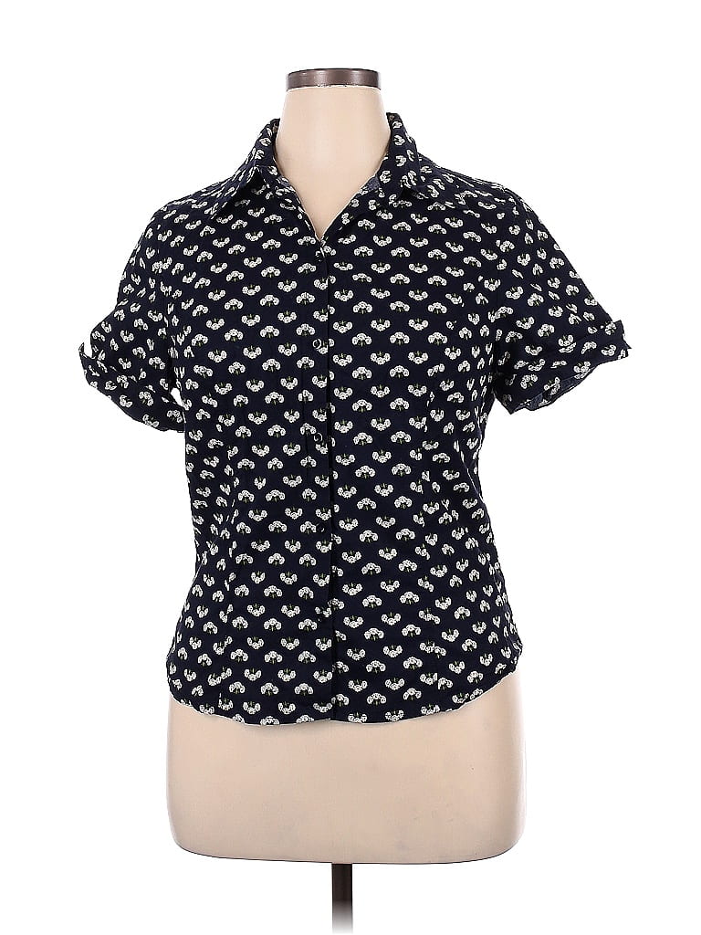 Unique Vintage 100% Cotton Black Short Sleeve Blouse Size 14 - 68% off ...