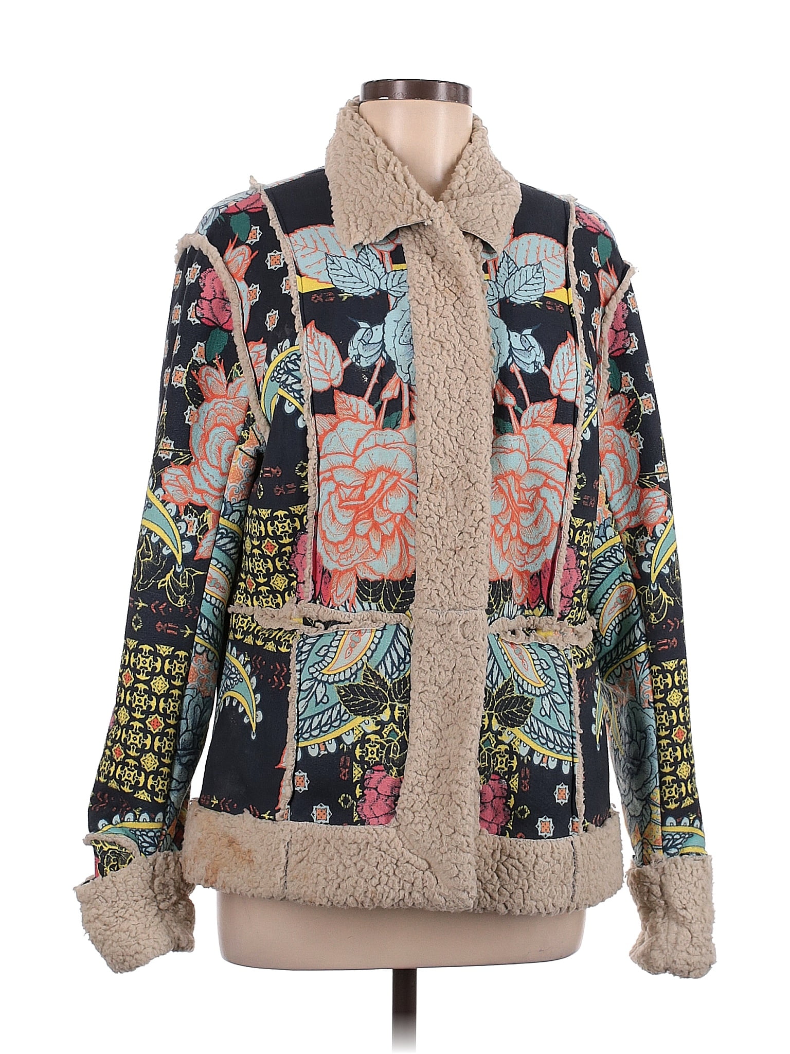 Johnny Was Print Gold Jacket Size M - 71% off | ThredUp