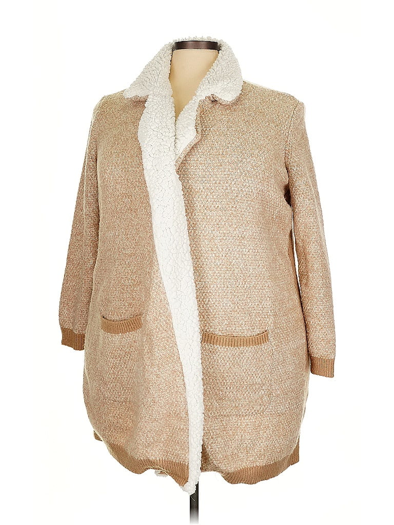 Absolutely Famous Tan Cardigan Size 3X (Plus) - 50% off | ThredUp