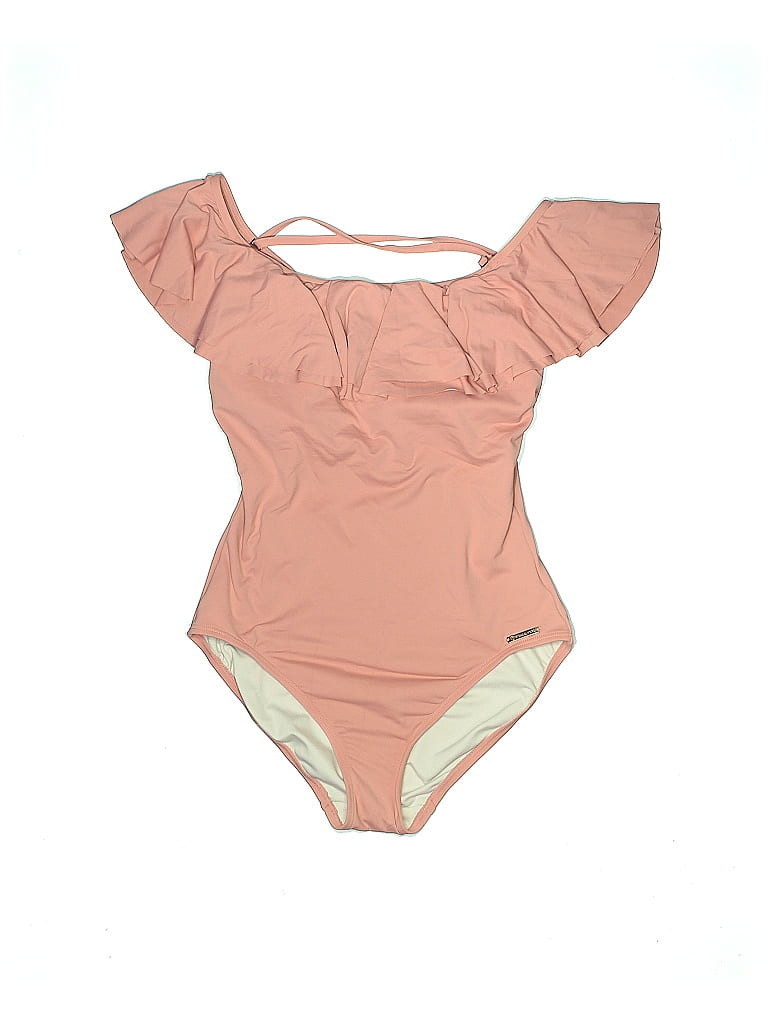 MICHAEL Michael Kors Solid Tan One Piece Swimsuit Size 10 - 74% off ...