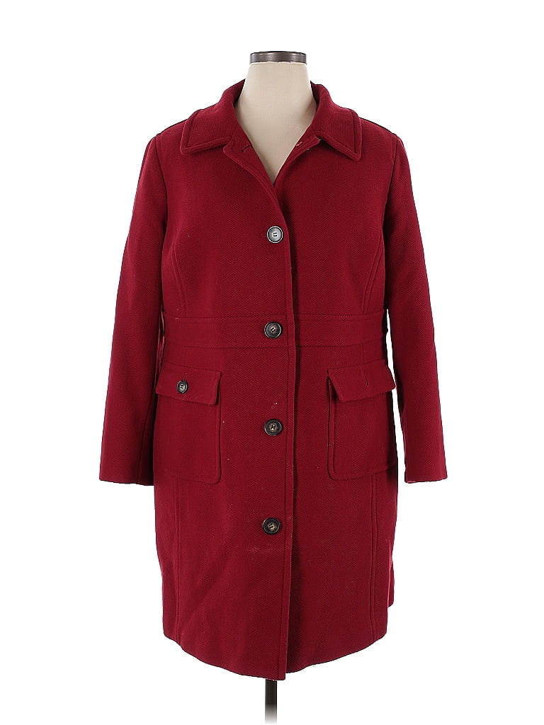 Talbots Red Wool Coat Size XL (Estimated) - 76% off | ThredUp