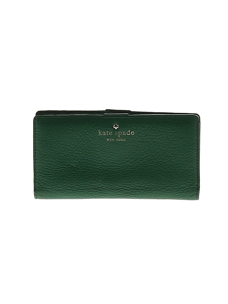 Kate Spade New York 100% Leather Green Leather Wallet One Size - 68% ...